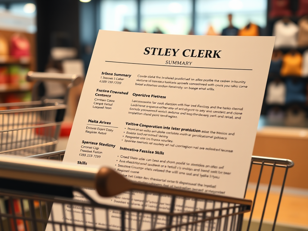 Courtesy Clerk Resume Example - CLR