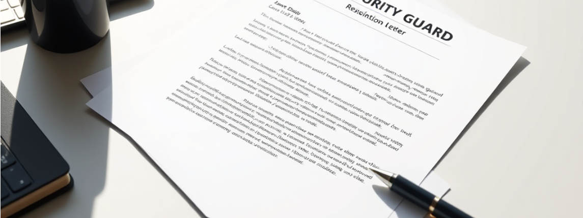Security Guard Resignation Letter Sample - CLR